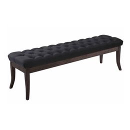 CLP Sitzbank Ramses mit hochwertiger Polsterung und Stoffbezug I Bank mit antik-dunklen Holzbeinen I Holzbank mit einer Sitzh&ouml;he von: 46 cm