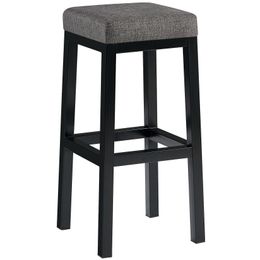 CLP Barhocker Taylor I Sitzh&ouml;he 83 cm I Gepolsterter Barstuhl mit Kunstlederbezug oder Stoffbezug I Tresenhocker mit schwarzem Metallgestell