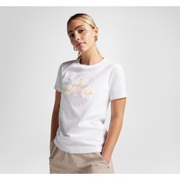 T-Shirt Converse "CHUCK TAYLOR PATCH T-SHIRT", Damen, Gr. XL, wei&szlig;, Obermaterial: 100% Baumwolle, Rundhals, Shirts T-Shirt