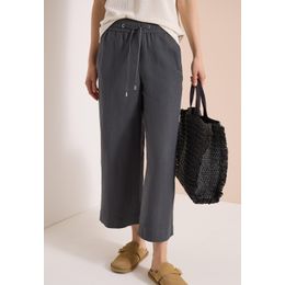 7/8-Hose Cecil, Damen, Gr. M, L&auml;nge 26, volcanic grau, Stoff, 55% Leinen, 45% Viskose, unifarben, loose fit 7/8-L&auml;nge, Hosen 7/8-Hose, High Waist