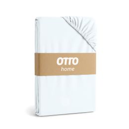 Spannbettlaken OTTO HOME "BLACKBERRY in BASIC und PREMIUM Qualit&auml;t, 100% Baumwolle", wei&szlig;, B:160cm L:200cm, Jersey (160 g/m&sup2;), Obermaterial: 100% Baumwolle, Bettlaken, Spannbettlaken, f&uuml;r hohe Matratzen bis 28 cm, Bettlaken, Spannbetttuch, pflegeleicht, Topseller