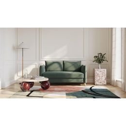 BRUNO Schlafsofa 140cm in Forest Green | stabiles Massivholz & Boxspringkomfort