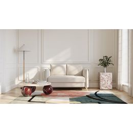 BRUNO Schlafsofa 120cm in Beige Cr&egrave;me &Eacute;cru | stabiles Massivholz & Boxspringkomfort