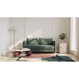 BRUNO Schlafsofa 160cm in Forest Green | stabiles Massivholz & Boxspringkomfort