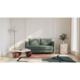 BRUNO Schlafsofa 140cm in Forest Green | stabiles Massivholz & Boxspringkomfort