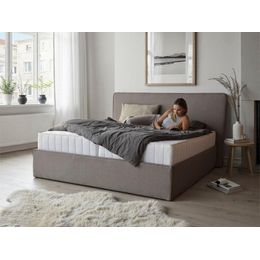 Polsterbett Collection AB "Romo erh&auml;ltlich in der Breite 180x200cm", taupe, B:202cm H:116cm L:215cm, Betten, Polsterbett, 2 Varianten: Rahmen oder Rahmen mit Lattenrost