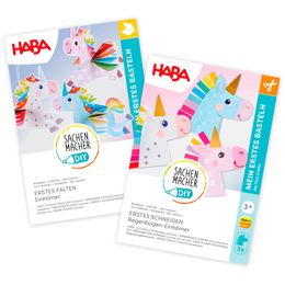 Kreativset Haba "2er Bastelsets Erstes Basteln Einh&ouml;rner", bunt, Kreativsets, Kinder