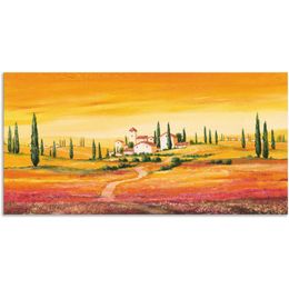 Wandbild Artland, orange (farbe bild(er): orange), B:100cm H:50cm, Bilder, als Alubild, Leinwandbild in verschied. Gr&ouml;&szlig;en
