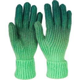 Strickhandschuhe styleBREAKER "Strickhandschuhe Farbverlauf Muster", Damen, gr&uuml;n (dunkelgr&uuml;n, gr&uuml;n), Obermaterial: 100% Polyacryl PAN., Modisch, Handschuhe