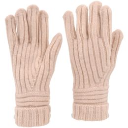 Strickhandschuhe styleBREAKER "Strickhandschuhe mit Rippenmuster", Damen, rosa (puderrosa), Obermaterial: 65% Polyacryl PAN. 35% Wolle WO., Modisch, Handschuhe