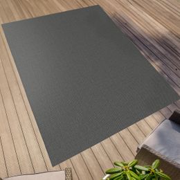 Teppich "Outdoorteppich ELDORADO Nero", grau (anthrazit), B:120cm H:4mm L:170cm, Polypropylen, PRIMAFLOR-IDEEN IN TEXTIL, Teppiche, Teppich, Flachgewebe, meliert, In- und Outdoor geeignet, wasserfest