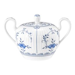 Zuckerdose Seltmann Weiden "Amina Strohblume", wei&szlig;, blau, B:8,6cm H:7,9cm, Lebensmittelaufbewahrungsbeh&auml;lter, Zuckerdose, Beh&auml;lter f&uuml;r Zucker, mit Henkel