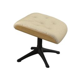 Fu&szlig;hocker FLEXLUX "Volden Beinst&uuml;tze, pflegeleicht, skandinavisches Design, hoher Komfort", beige (sandy beige), B:44cm H:39cm T:35cm, 100% Polyester, Hocker, Fu&szlig;hocker, f&uuml;r Beinauflage zur besseren Entspannung, schwarzer Fu&szlig;, Holzrahmen