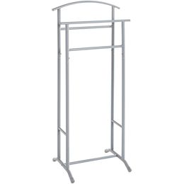 Herrendiener HAKU "Herrendiener", silber (grau), B:48cm H:107cm T:36cm, Metall, Herrendiener, Belastbarkeit: ca. 15 kg