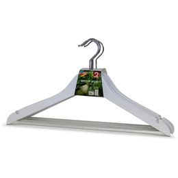 Kleiderb&uuml;gel MAWA "Lotusb&uuml;gel", wei&szlig;, B:44cm H:23cm T:1,4cm, Holzwerkstoff, Kleiderb&uuml;gel, Kleiderb&uuml;gel, aus Lotusholz