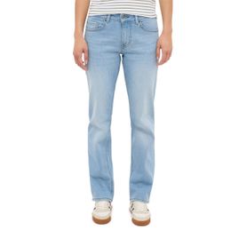 Straight-Jeans Mustang "Damen Style Julia", Damen, Gr. 29, L&auml;nge 30, blau 401, Denim/Jeans, 99% Baumwolle, 1% Elasthan, unifarben, straight fit, Jeans Straight-Jeans