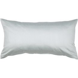 Kissenbezug Janine "modernclassic 3912", gr&uuml;n (salbeigr&uuml;n), B:40cm L:80cm, Mako-Satin, Obermaterial: 100% Baumwolle, Kissenbez&uuml;ge, Kissenbezug, mit Rei&szlig;verschluss, Kissenh&uuml;lle in Gr. 40x80 oder 80x80 cm