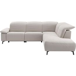 Ecksofa Musterring "MR 370, intelligenter Komfort im modernen Design", wei&szlig;, B:288cm H:83cm T:241cm, 95% Polyester, 5% Nylon, Sofas, Ecksofa, Optionale Relaxfunktion, flexible Kopfteile & klappbare Armlehnen