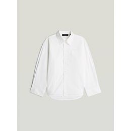 G-Star Raw Langarmshirt G-STAR "Bomber Shirt", Damen, Gr. S, wei&szlig;, Obermaterial: 69% Baumwolle, 31% Polyester, Shirts Langarmshirt