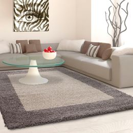 Hochflor-Teppich Ayyildiz Teppiche "Life Shaggy 1503", grau (taupe), B:80cm H:30mm L:150cm, Kunstfaser, Teppiche, als L&auml;ufer und in rund erh&auml;ltlich, Shaggy, Langflor, Wohnzimmer