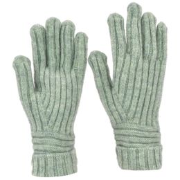 Strickhandschuhe styleBREAKER "Strickhandschuhe mit Rippenmuster", Damen, gr&uuml;n (lindgr&uuml;n), Obermaterial: 65% Polyacryl PAN. 35% Wolle WO., Modisch, Handschuhe