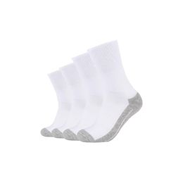 Socken Camano "pro tex 4er Pack", Herren, Gr. 39-42, wei&szlig;, 60% Baumwolle, 37% Polyester, 2% Elasthan, 1% Polyamid, Colorblocking, Socken Socken