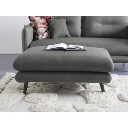 Polsterhocker Home Affaire "Lazio", grau (anthrazit), H:47cm T:77cm, Hocker, Polsterhocker