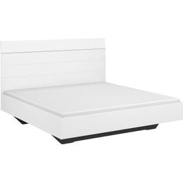 Futonbett Rauch "Einzelbett Doppelbett Holzbett KOLUNA Breite 180 cm", wei&szlig; (alpinwei&szlig;), B:185cm H:121cm L:209cm, Betten, Futonbett, mit hohem Kopfteil in Lattenoptik zum Anlehnen MADE IN GERMANY