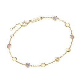 Armband "mit Zwischenteilen, farbige synt. Zirkonia + Korund Silber 925", bunt, Giorgio Martello MILANO, Armb&auml;nder, Damen, 19cm, Silber 925 (Sterlingsilber), Armband