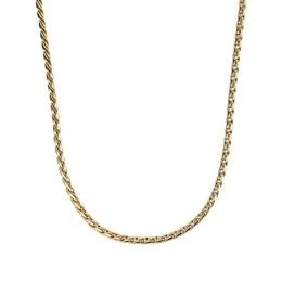 Kette ohne Anh&auml;nger Tom Tailor, gelbgoldfarben, Halsketten, Damen, Edelstahl, L: 45 B: 2,6mm, B:2,6mm