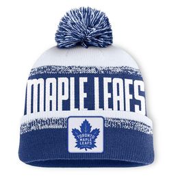 Bommelm&uuml;tze Fanatics "Fanatics M&uuml;tze Toronto Maple Leafs Thrive Cuffed Pom Beanie", Damen, Gr. onesize, blau, 100% Polyacryl, M&uuml;tzen