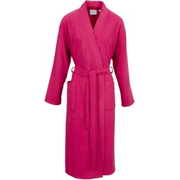 Unisex-Bademantel Carl Ross "wash&wear" Gr. M, pink, intense rot, L:125cm, Baumwoll-Mix, Hausm&auml;ntel, Kimono