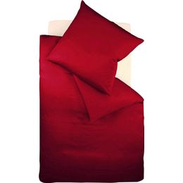 Bettw&auml;sche Fleuresse "Colours in 135x200, 155x220 oder 200x200 cm", rot (bordeaux), B/L: 155cm x 200cm, 1 Stk., 1 Stk., Mako-Satin, B/L: 80cm x 80cm, 2 Stk., Mako-Satin, Obermaterial: 100% Baumwolle, Bettw&auml;sche, Bettw&auml;sche, Bettw&auml;sche aus 100% Baumwolle, uni, mit Rei&szlig;verschluss