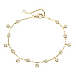 Armband Smart Jewel "mit Zirkonia, Silber 925", gold, Armb&auml;nder, Damen, 19cm, Silber 925 (Sterlingsilber), Armband
