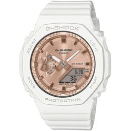Chronograph Casio G-SHOCK, wei&szlig; (wei&szlig;, ros&egrave;goldfarben), Armbanduhren, Damen, Chronograph, Quarzuhr, Armbanduhr, Damen, Herren, digital, bis 20 bar wasserdicht