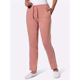 Jerseyhose Classic Basics, Damen, Gr. 24, Kurzgr&ouml;&szlig;en, rot (rosenholz), 100% Baumwolle, unifarben, Hosen Jerseyhose
