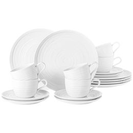 Geschirr-Set Seltmann Weiden "Kaffeeservice Terra 18er Set", wei&szlig;, 18, Porzellan, Geschirr-Sets, Geschirr-Set, Sp&uuml;lmaschinenfest, Mikrowellensicher, Ofenfest