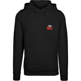 Kapuzensweatshirt MisterTee "MisterTee ST Moritz Mountain Heavy Hoody", Herren, Gr. M, schwarz, 65% Baumwolle, 35% Polyester, bedruckt, Sweatshirts