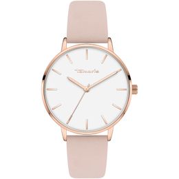 Quarzuhr Tamaris "TT-0003-MQ", rosa, Armbanduhren, Damen, Quarzuhr, Armbanduhr, Damenuhr, Lederarmband, analog