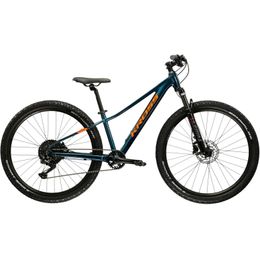 Jugendfahrrad KROSS "Jugend-MTB Level Jr 5.0" Gr. 33, blau (blau, schwarz), Fahrr&auml;der, Kinder, 33cm, 26 Zoll (66,04cm) hinten: 26 Zoll (66,04cm)