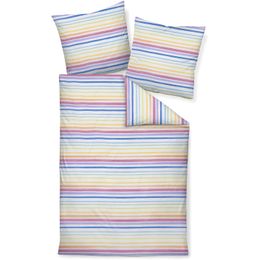 Bettw&auml;sche Janine "TANGO 20120", bunt (multicolor), B/L: 135cm x 200cm, 1 Stk., 1 Stk., Soft-Seersucker, B/L: 80cm x 80cm, 2 Stk., Soft-Seersucker, Obermaterial: 100% Baumwolle, Bettw&auml;sche, Bettw&auml;sche, mit Rei&szlig;verschluss