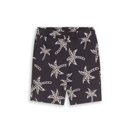 Tom Tailor Jungen Shorts mit Muster, grau, Palmenprint, Gr. 92