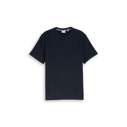 Tom Tailor Herren T-Shirt aus Baumwolle, blau, Uni, Gr. XXL