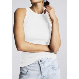 Ripptanktop RICHROYAL, Damen, Gr. XL, wei&szlig;, Obermaterial: 96% Baumwolle, 4% Elasthan, Rundhals, Tops, in Rippenstruktur