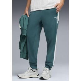Trainingshose Puma "T7 FOUNDATION CL POLY KNITTED PANTS", Herren, Gr. M, N-Gr, gr&uuml;n (emerald ice), Trikot, Obermaterial: 100% Polyester, unifarben, regular fit normal, Hosen Trainingshose, mit Eingrifftaschen, Regular Fit, sportlicher Stil