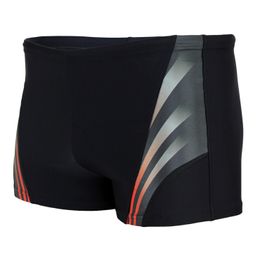 Badehose AQUARTI "Badehose Aquarti Herren Badehose Kurz Sportlich Streifen", Herren, Gr. 6XL, N-Gr, rot (schwarz, rot), Obermaterial: 80% Polyamid PA. 20% Elasthan EL., Badehosen Badehose