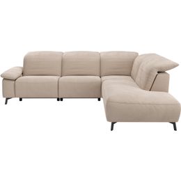Ecksofa Musterring "MR 370, intelligenter Komfort im modernen Design", sand, B:288cm H:83cm T:241cm, 94% Polyester, 6% Nylon, Sofas, Ecksofa, Optionale Relaxfunktion, flexible Kopfteile & klappbare Armlehnen