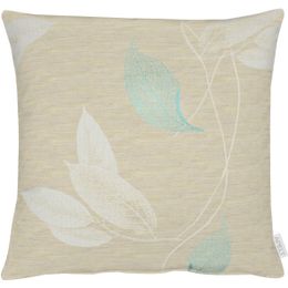 Dekokissen Apelt "Valerie" Gr. 2, taupe, t&uuml;rkis, gemustert, B:48cm H:5cm L:48cm, Polyester, Dekokissen_Sitzkissen_Kissenh&uuml;llen, Kissenh&uuml;lle mit F&uuml;llung, 1 St&uuml;ck