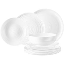 Geschirr-Set Seltmann Weiden "Teller-Set Terra 18er Set", wei&szlig;, 18, Porzellan, Geschirr-Sets, Geschirr-Set, Sp&uuml;lmaschinenfest, Mikrowellensicher, Ofenfest