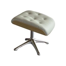 Fu&szlig;hocker FLEXLUX "Volden Beinst&uuml;tze, pflegeleicht, skandinavisches Design, hoher Komfort", wei&szlig; (warm wei&szlig;), B:44cm H:39cm T:35cm, 100% Echteder, Hocker, Fu&szlig;hocker, f&uuml;r Beinauflage zur besseren Entspannung, robuster Alu Fu&szlig;, Holzrahmen